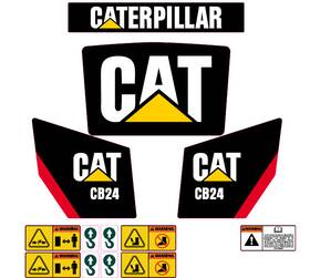 CB24 3M Caterpillar Cat Drum Roller Decal Set