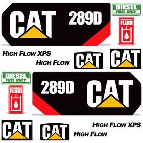 CAT-289D-2 Decal Skid Steer Track Loader Sticker Wrap Kit