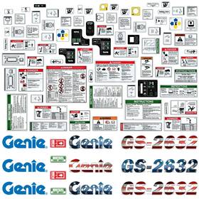 GS-2632 GENIE Decal Scissor Lift Sticker Flag Kit